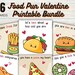 Food Pun Valentine Printable Bundle - Valentines Day Printable Cards ...