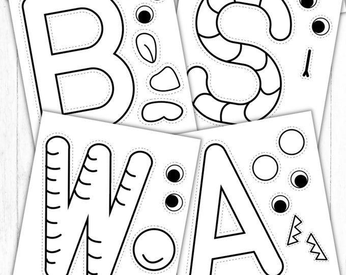 Alphabet Printable CRAFT Templates - Alphabet Animal Craft PDF ...