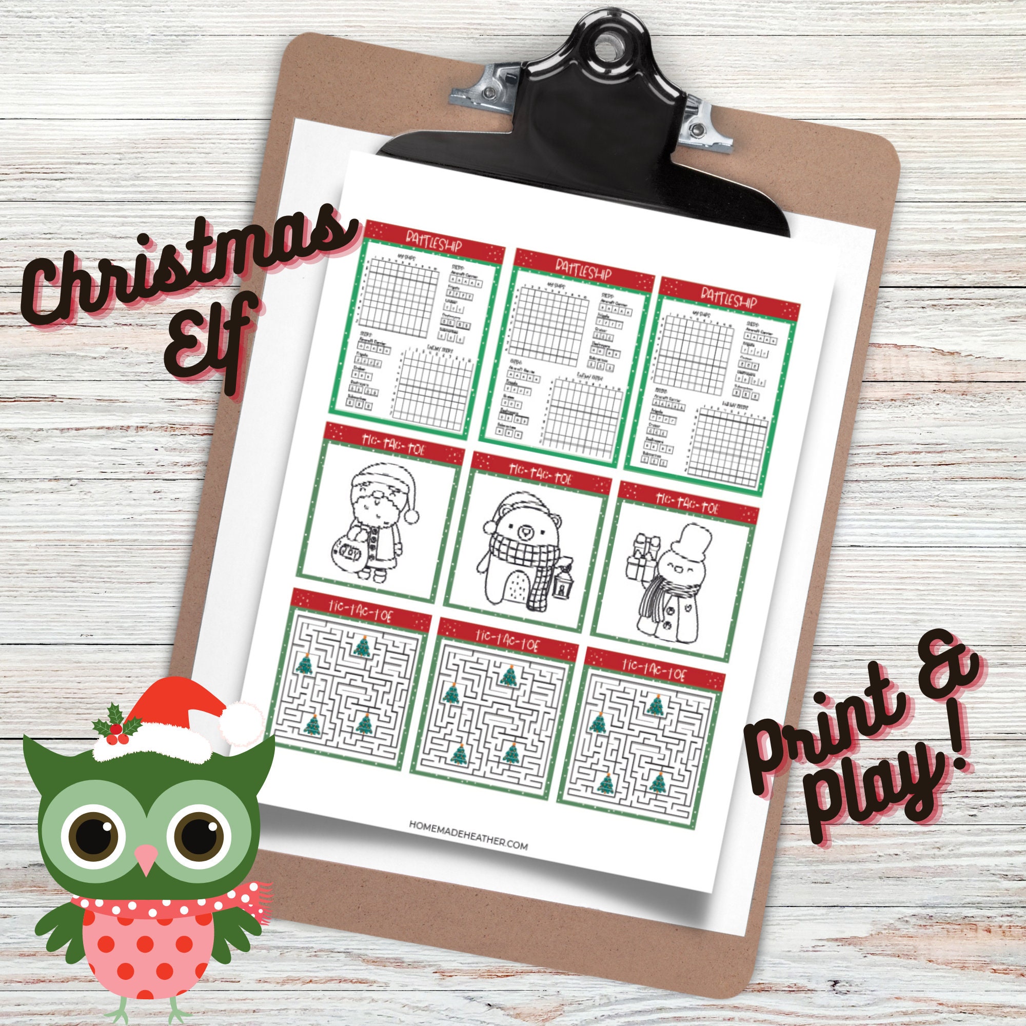 Christmas Elf Printable Activity Bundle (PDF Download) - Etsy Canada
