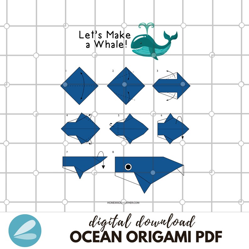 Origami Ocean Printable Pages - Ocean Origami PDF - Instant Download - Etsy