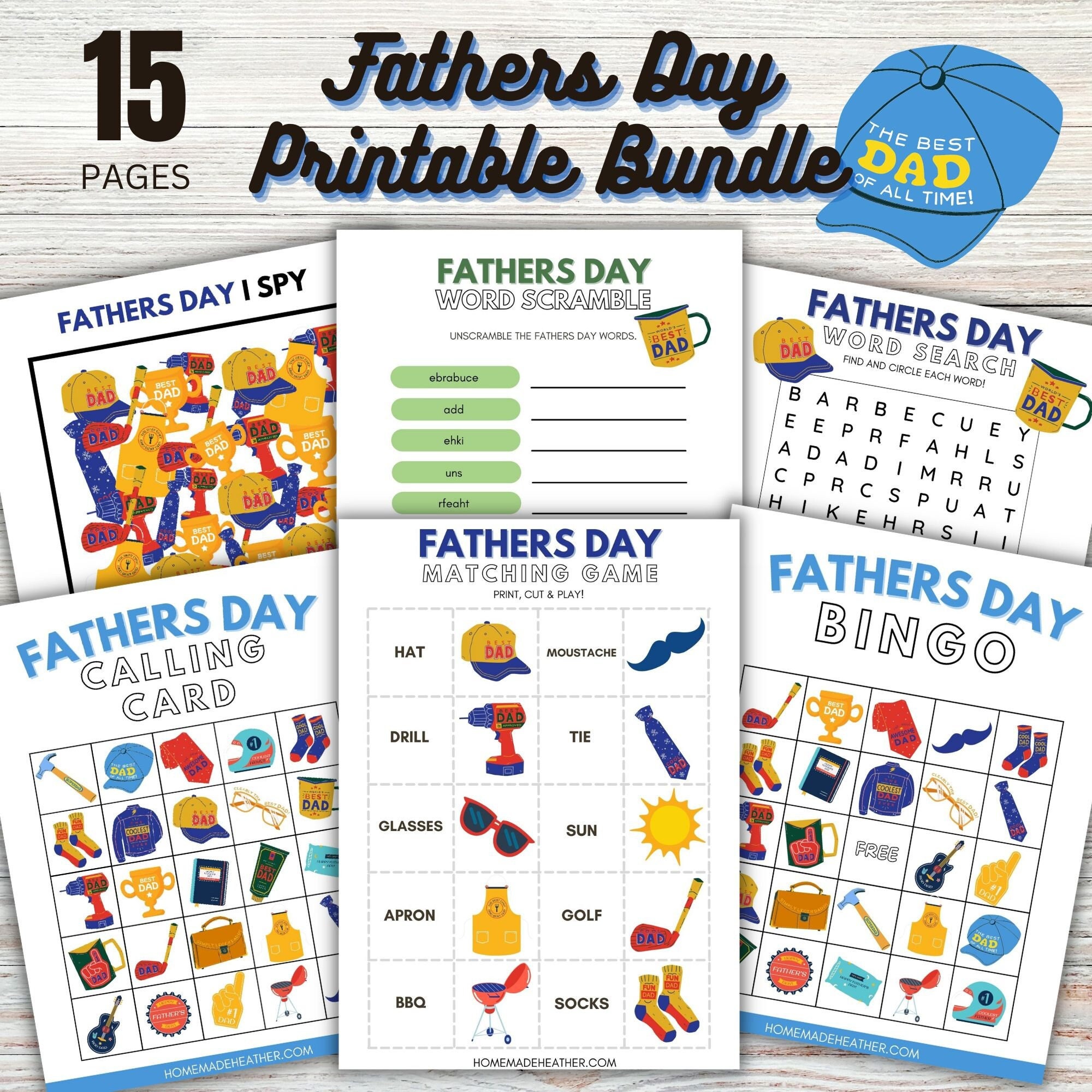 Fathers Day Printable Activity Bundle - Fathers Day Printable PDF ...