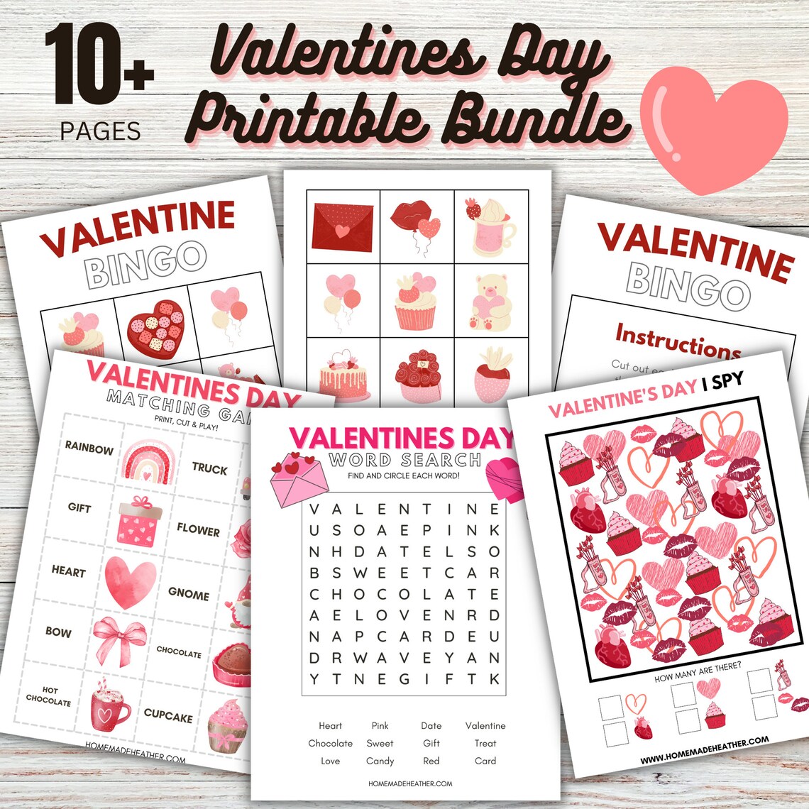 Valentines Day Printable Activity Bundle Valentines Day Printable PDF ...