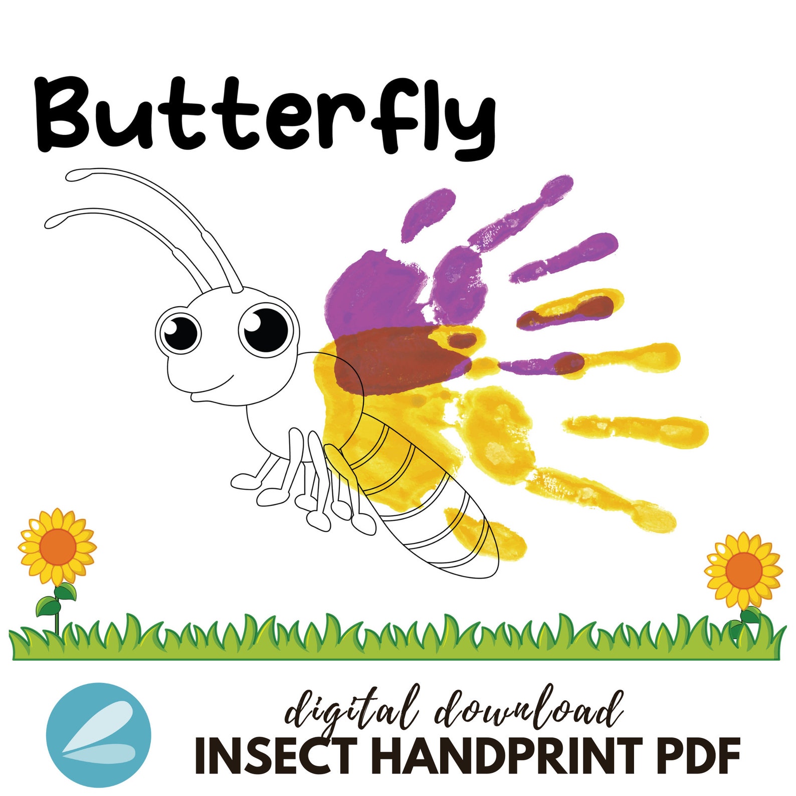 INSECT Printable Handprint Art Templates - Bug Handprint ART PDF ...