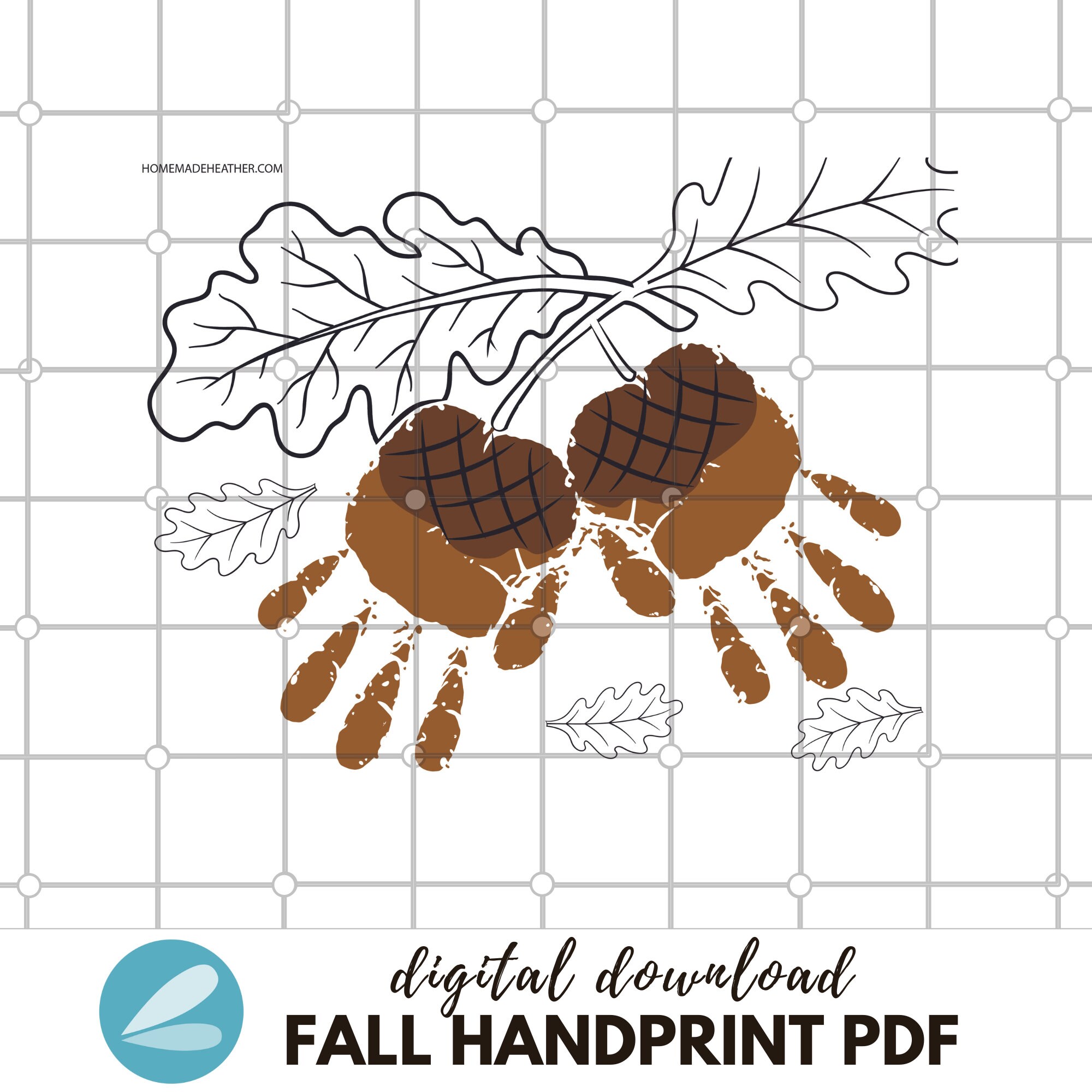 Fall Handprint Art Templates: Kids Activity, DIY Craft (PDF Download ...