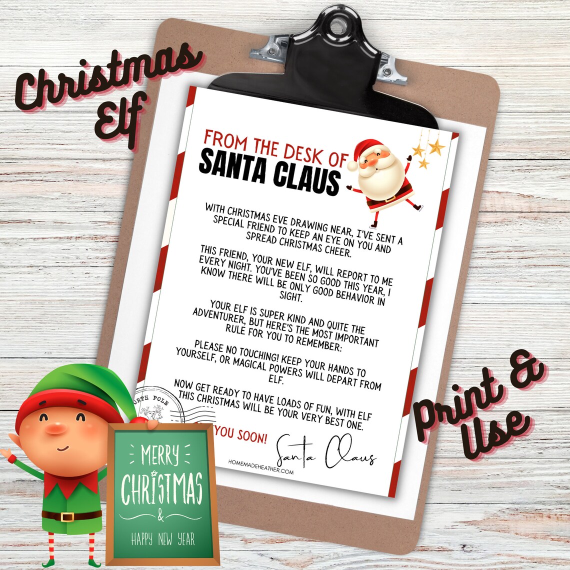 Christmas Elf Letter to Santa Printable Bundle (PDF) - Etsy