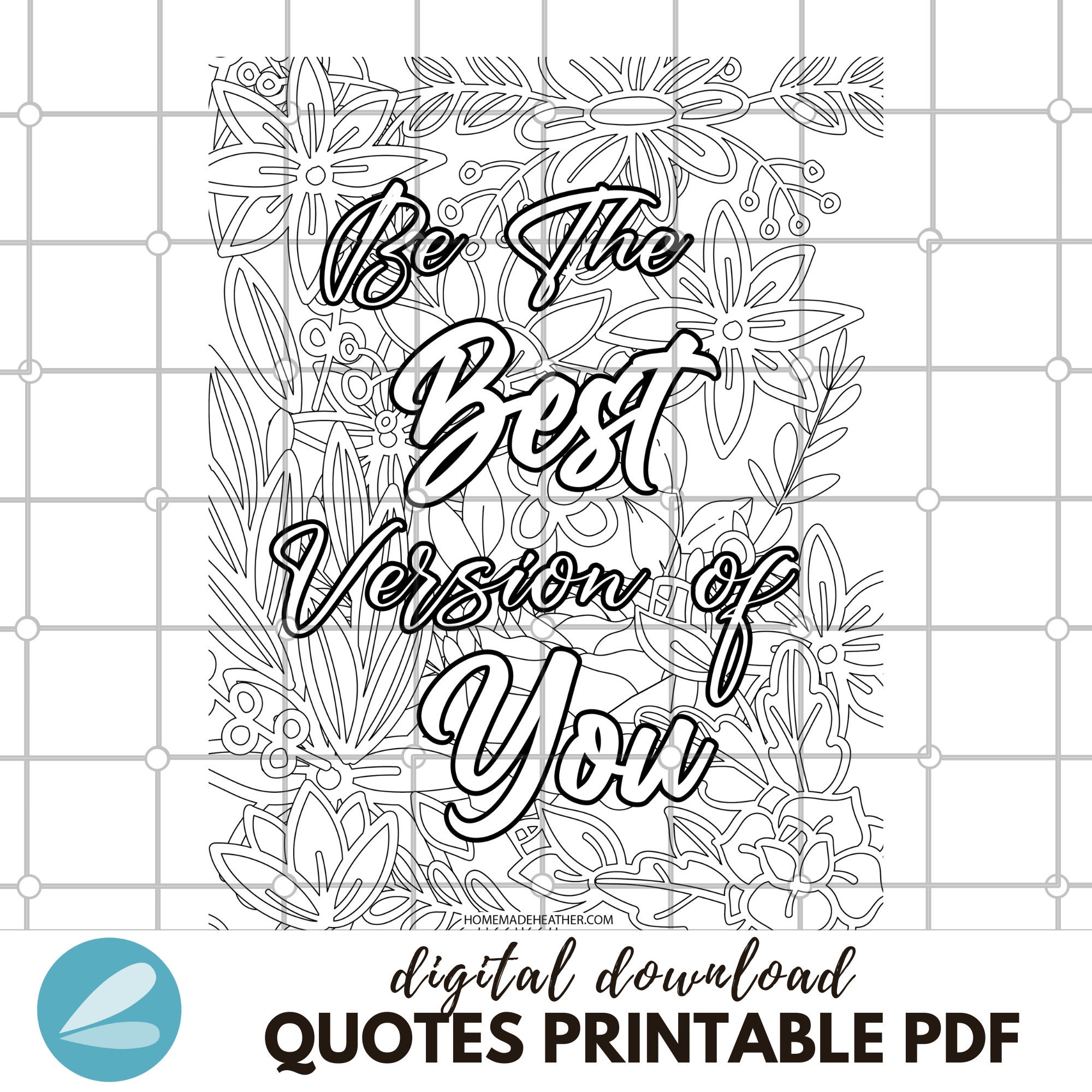 Motivational Quote Printable Coloring Pages Quote Coloring - Etsy