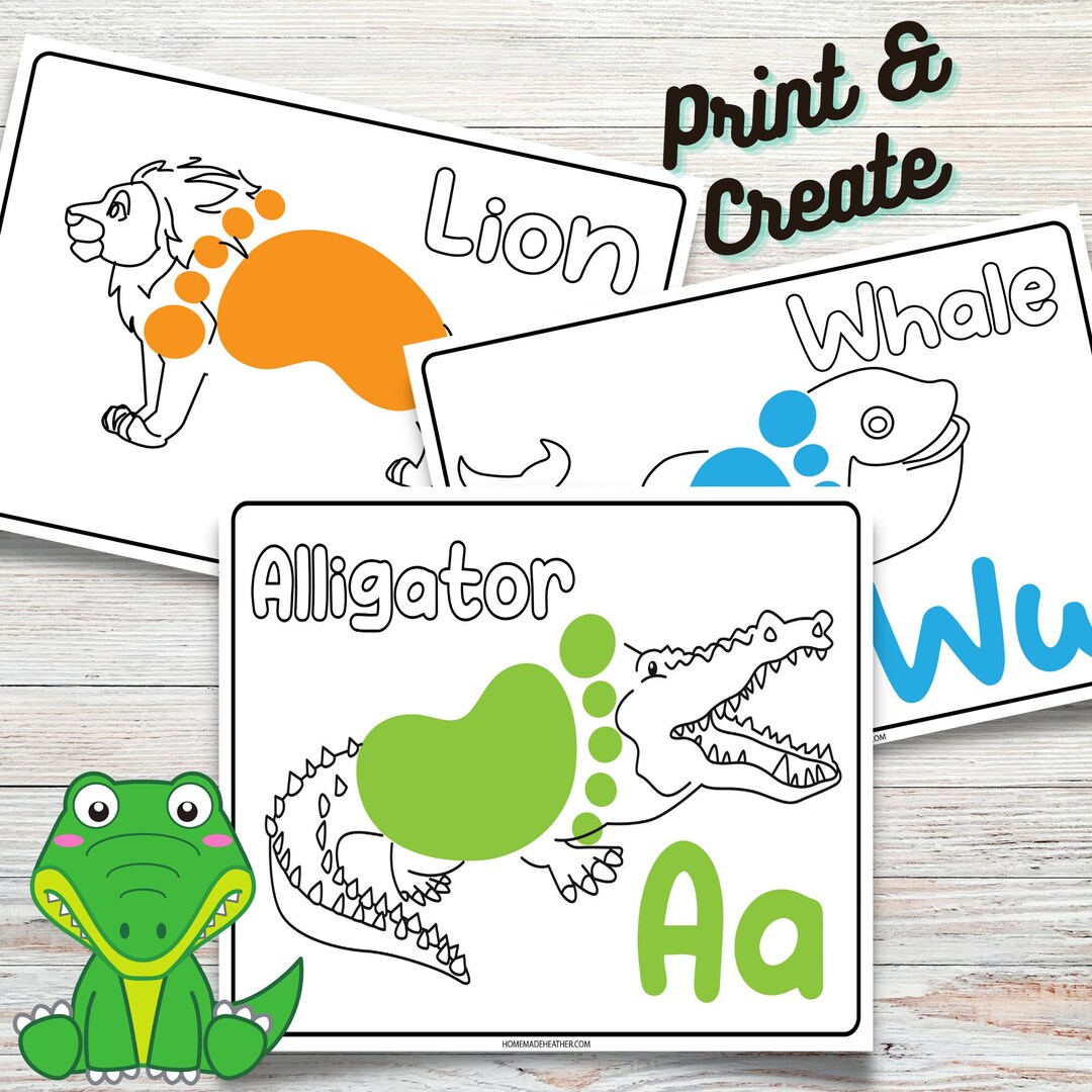 Alphabet Printable Footprint Art Templates - Alphabet Footprint ART PDF ...
