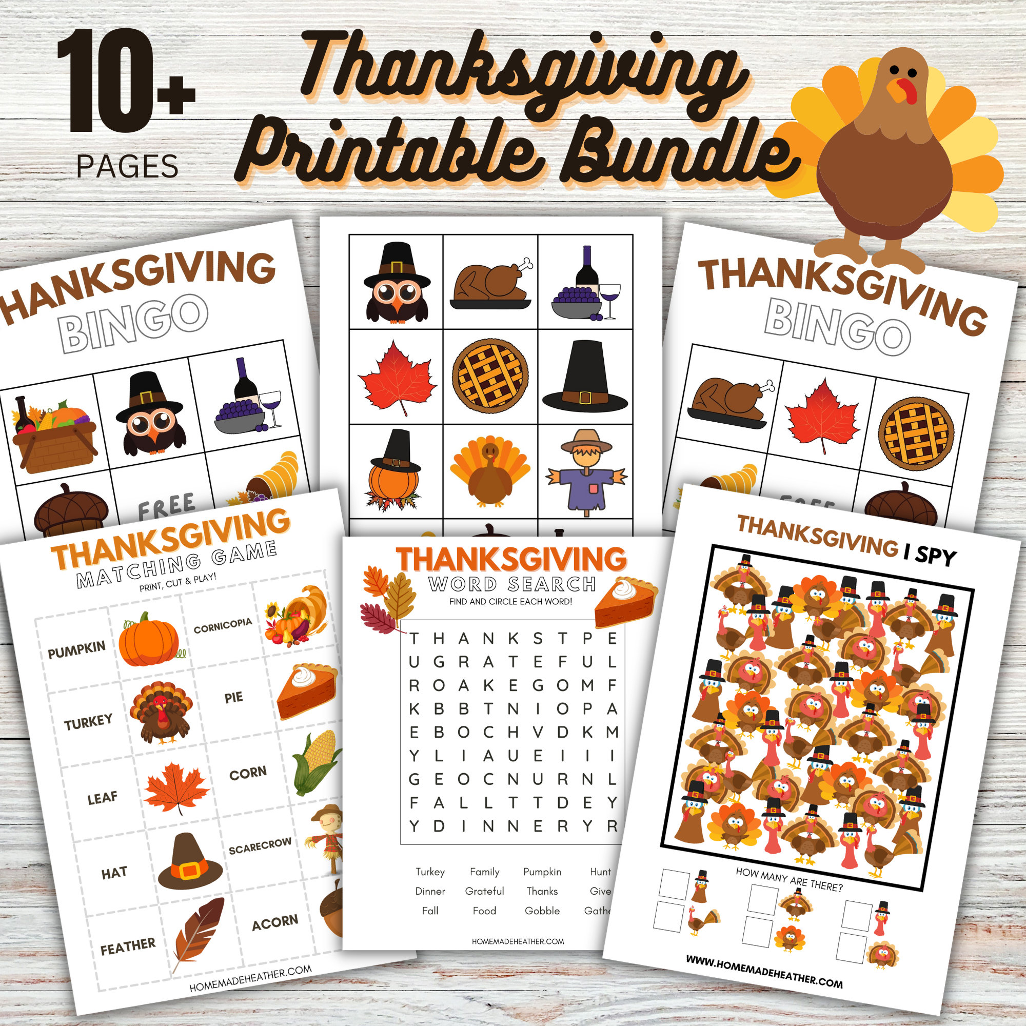 Thanksgiving Printable Activity Bundle Thanksgiving Printable PDF ...