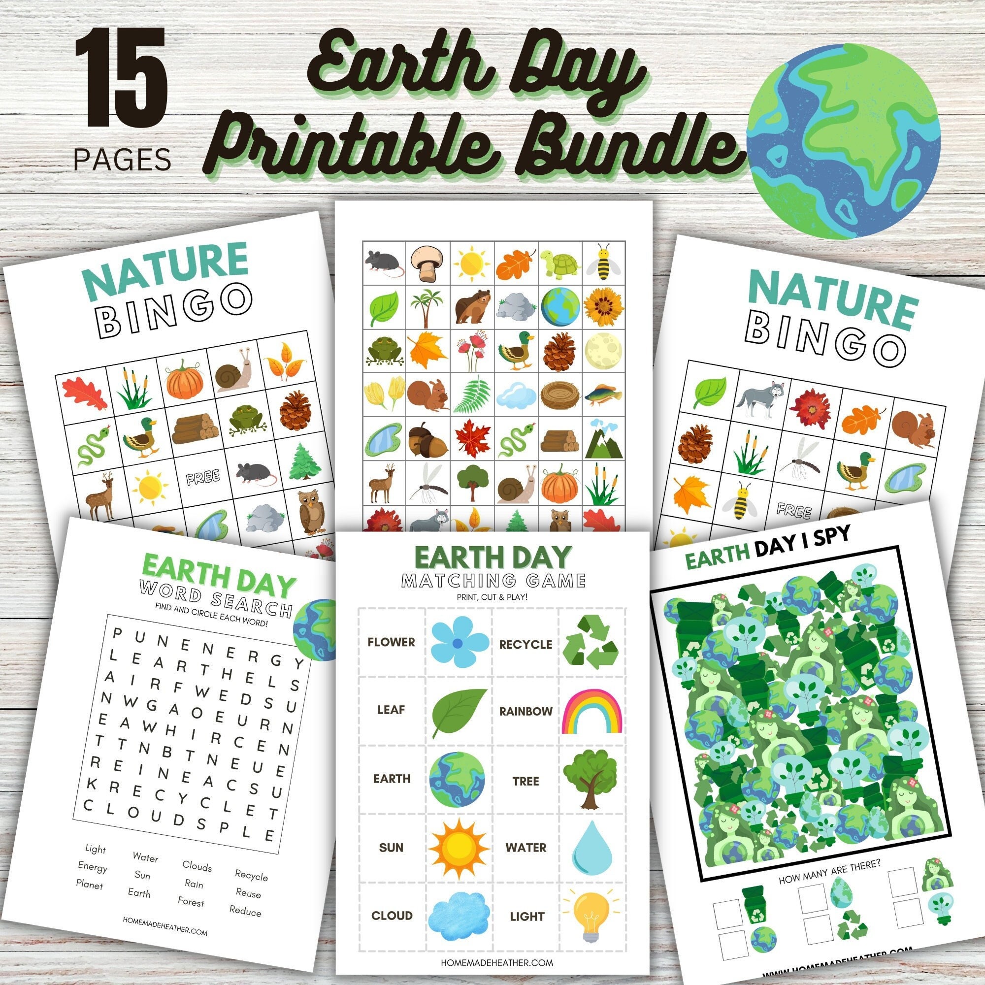 Earth Day Printable Activity Bundle - Earth Day Printable PDF - Instant ...