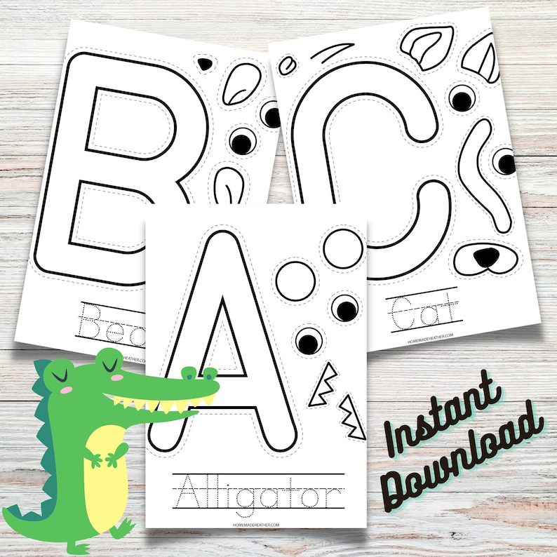 Alphabet Printable CRAFT Templates Alphabet Animal Craft PDF - Etsy Canada