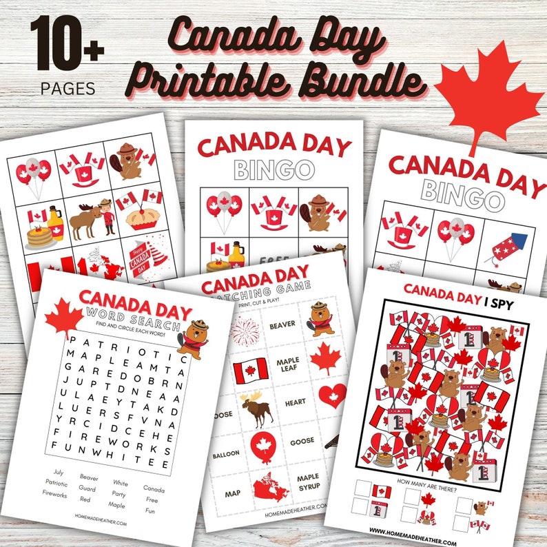 Canada Day Printable Activity Bundle - Canada Day Printable PDF ...