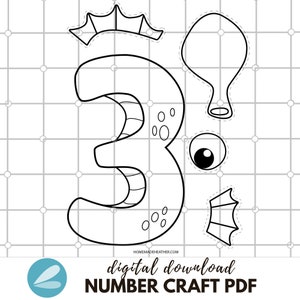 Number Animal Craft Templates: Printable Number Crafts (PDF Download ...