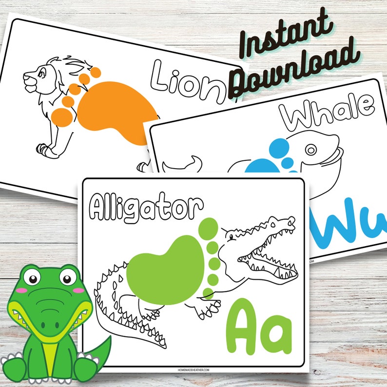 Alphabet Footprint Art Templates: A-Z Printable (PDF Download) - Etsy