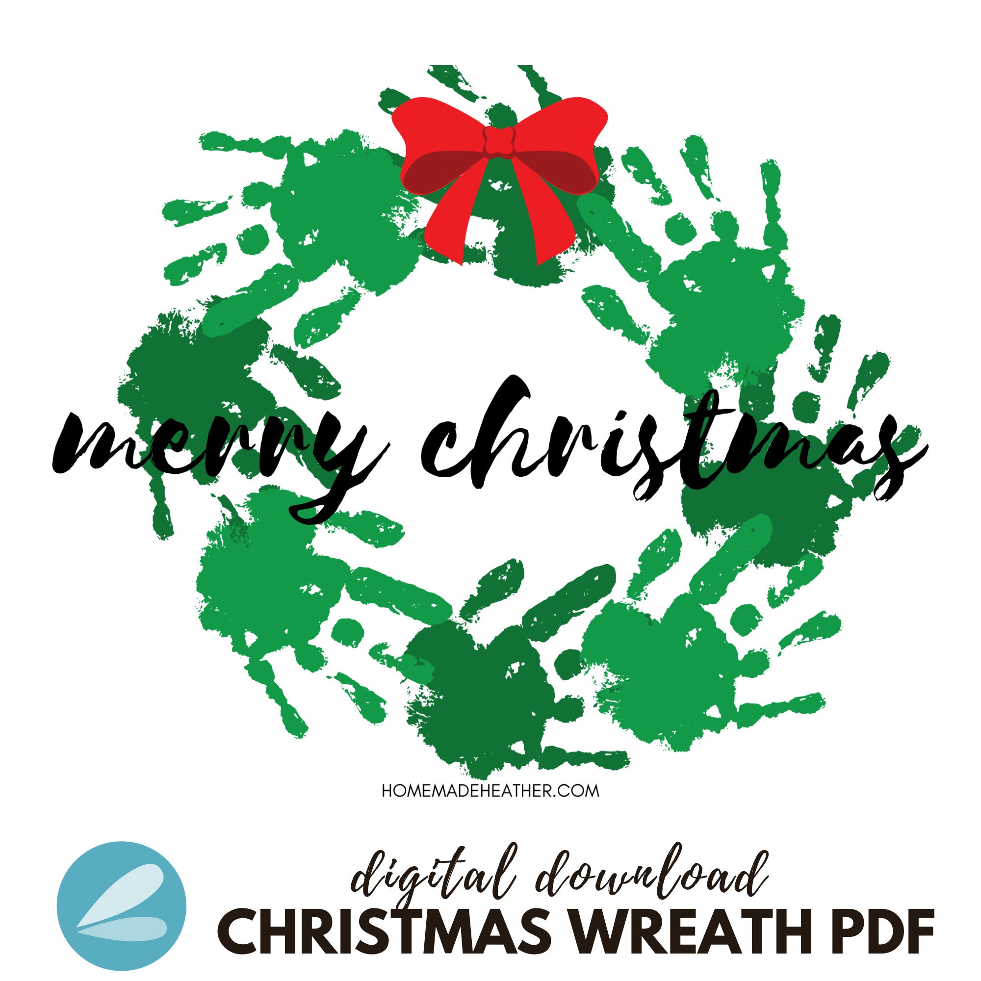Christmas Handprint Art Printable Templates - Christmas Quote Handprint ...