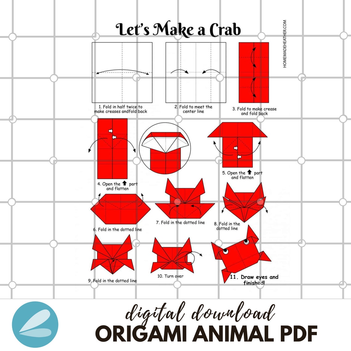 Origami Animal Printable Pages Animal Origami PDF Instant Download - Etsy
