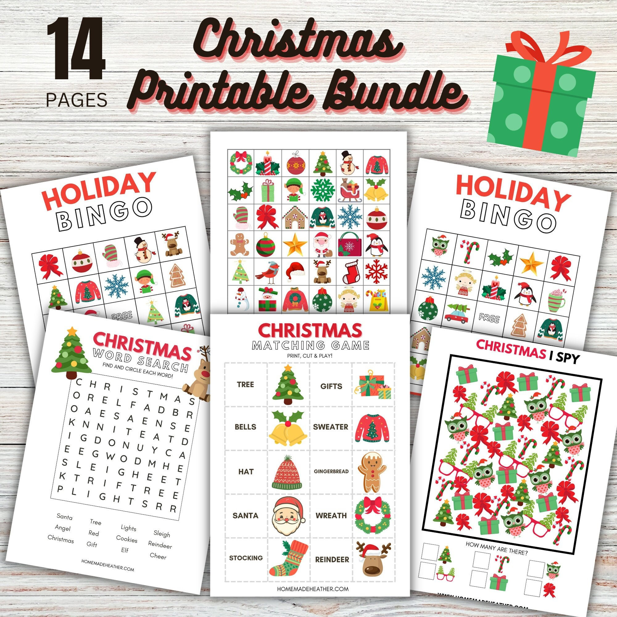 Christmas Printable Activity Bundle Christmas Printable PDF Instant ...