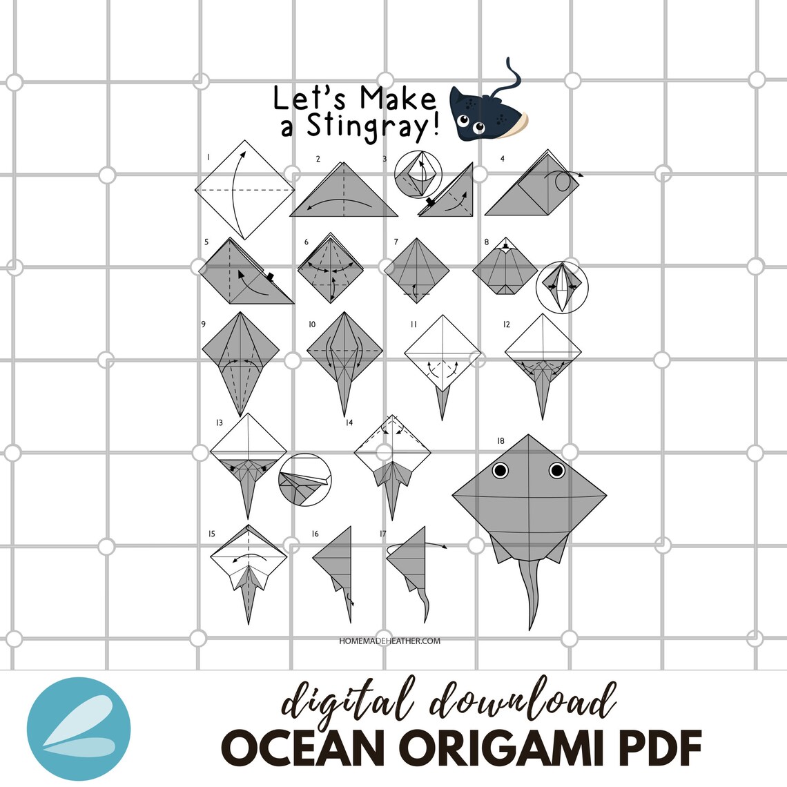 Origami Ocean Printable Pages Ocean Origami PDF Instant Download - Etsy
