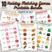 Holiday Matching Game Printable Bundle Matching Game Holiday Printable ...