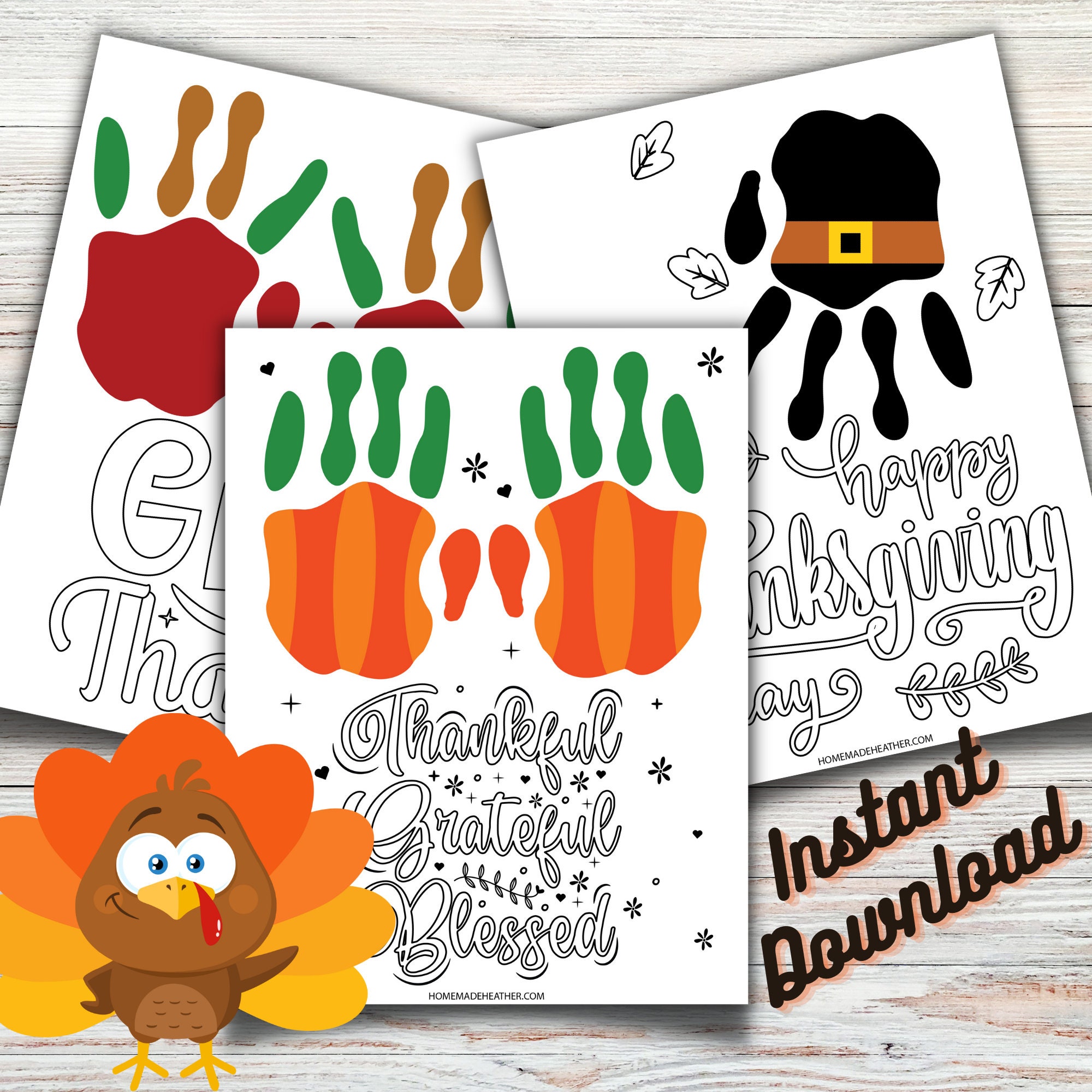 Thanksgiving Printable Handprint Art Templates - Thanksgiving Handprint ...