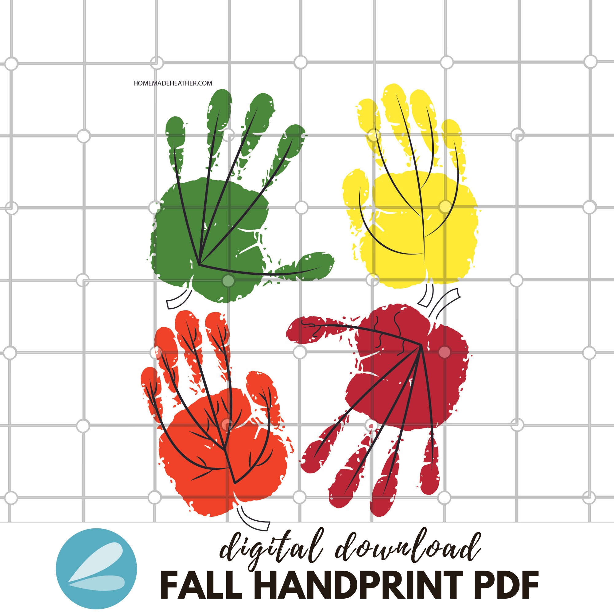 Fall Printable Handprint Art Templates - Fall Handprint ART PDF ...