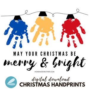 Christmas Handprint Art Printable Templates - Christmas Quote Handprint ...