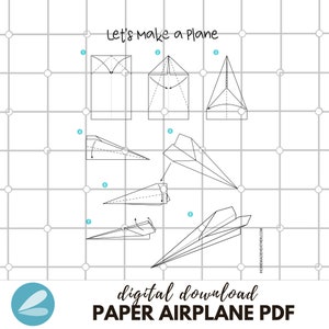 Paper Airplane & Boat Folding Guide: 11 Printable Designs (PDF) - Etsy