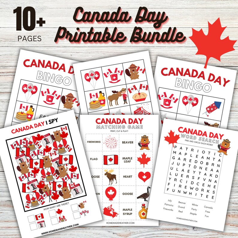 Canada Day Printable Activity Bundle - Canada Day Printable PDF ...