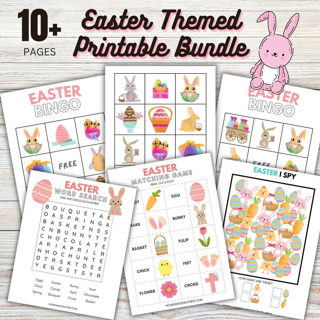 Easter Printable Activity Bundle - Easter Printable PDF - Instant ...