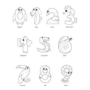 Number Animal Craft Templates: Printable Number Crafts (PDF Download ...