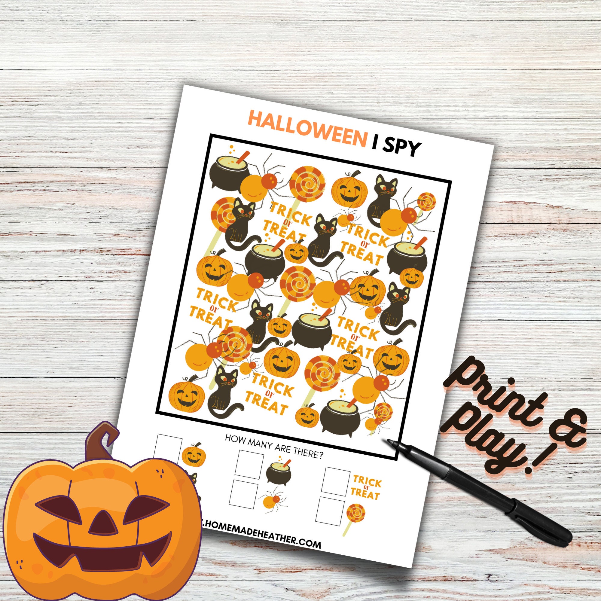 Halloween Printable I Spy - Halloween Party Game Printable - Halloween ...
