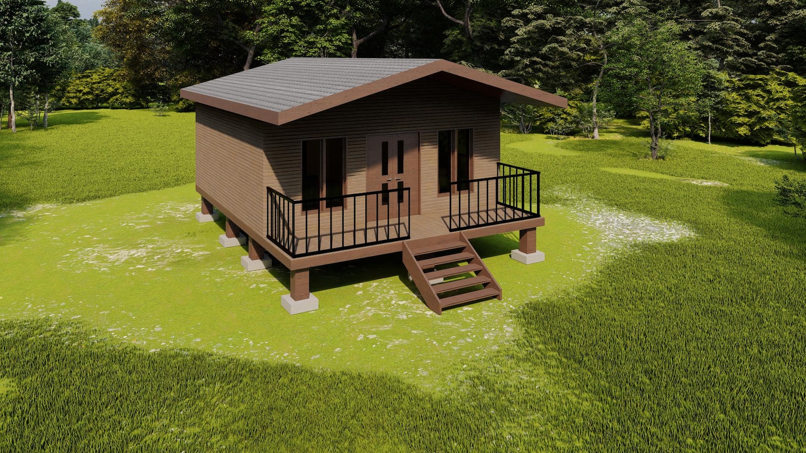 Wooden Tiny House Digital Floor Plan – 60sqm PDF and Revit File - Etsy