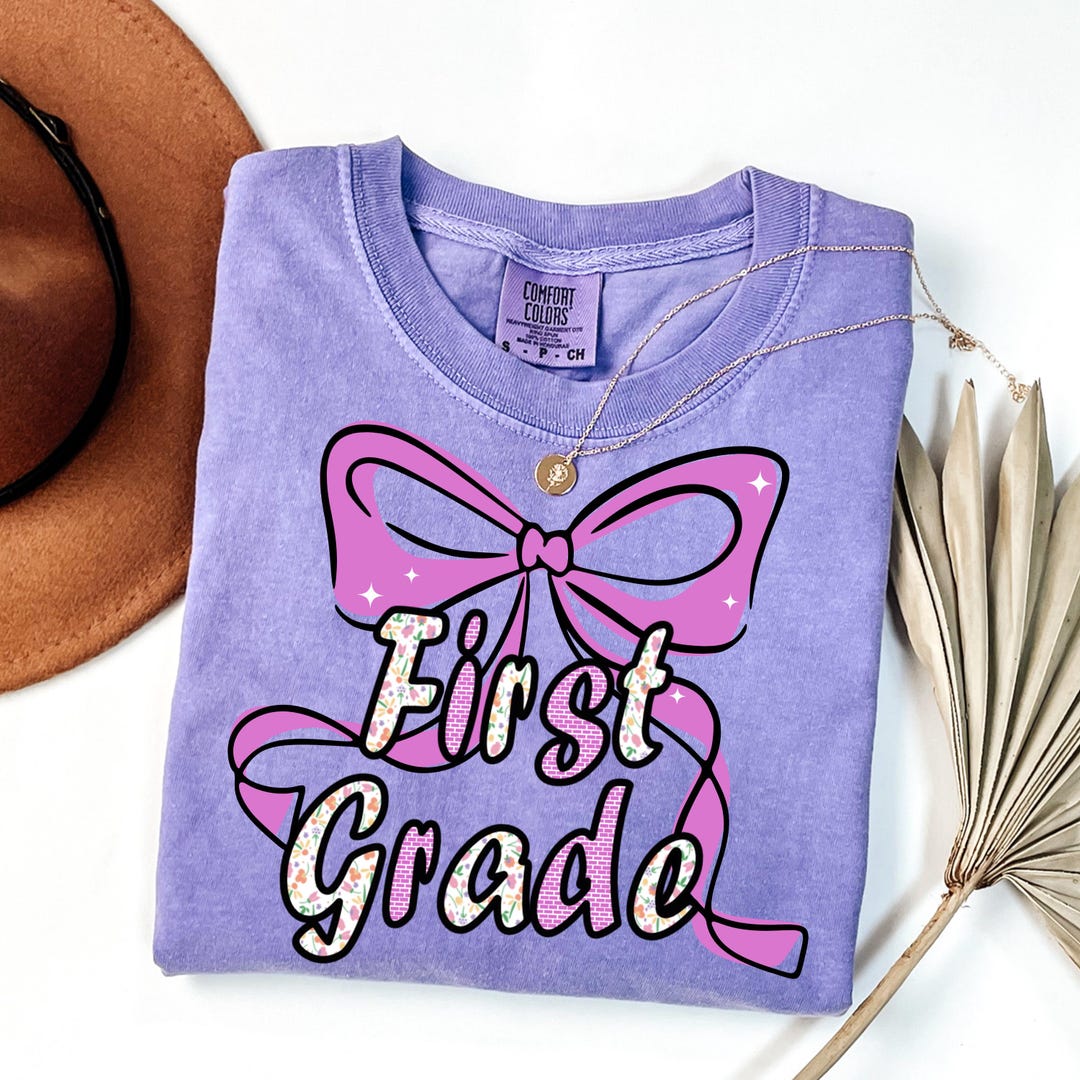 Custom Kids Back to School First Grade Shirt, Personalized Preppy 1st ...