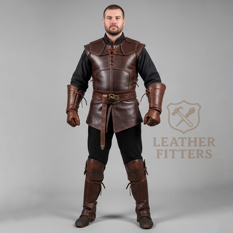 Handmade Medieval Genuine Leather Armor Set | Custom Renaissance LARP ...