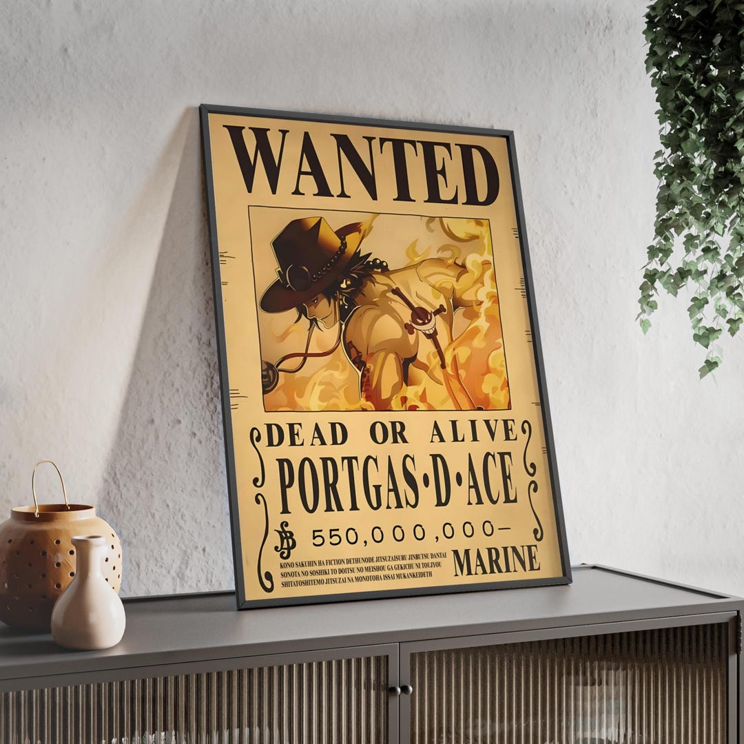 Portgas D Ace Wanted Poster, One Piece Wanted, One Piece Bounty Posters ...