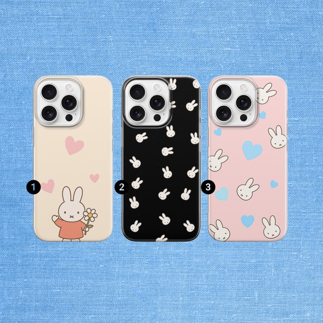 Miffy Phone Case Cute Kawaii Bunny Phone Cover for iPhone 17 Pro Max ...