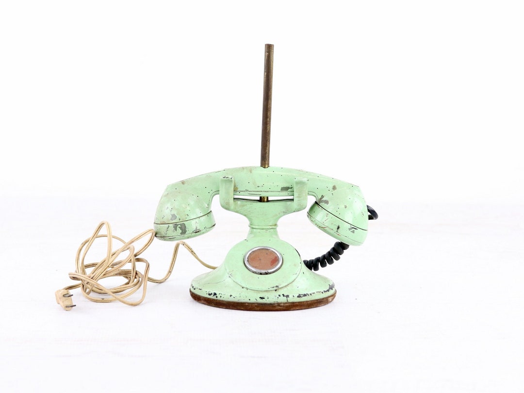 Antique Cradle Phone From Bell Systems, Vintage Green Phone - Etsy
