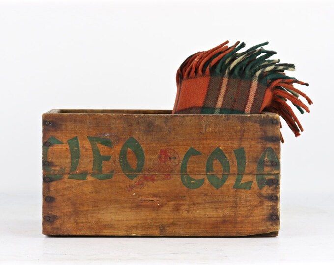 Cleo Cola Wood Crate, 1939 Cleo Cola Wood Crate, Rare Cleo Cola Wood ...