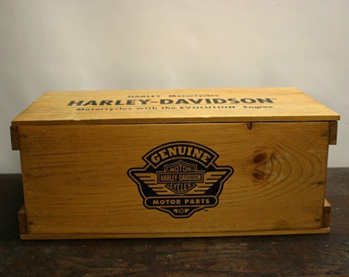 Vintage Harley Davidson Wooden Crate - Etsy