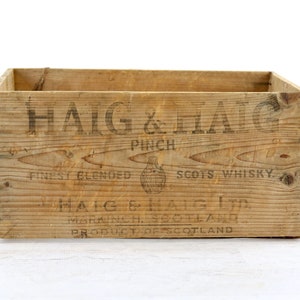 Vintage Haig & Haig Scotch Whiskey Wood Crate, Bar Decor, Man Cave ...