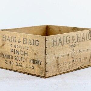 Vintage Haig & Haig Scotch Whiskey Wood Crate, Bar Decor, Man Cave ...