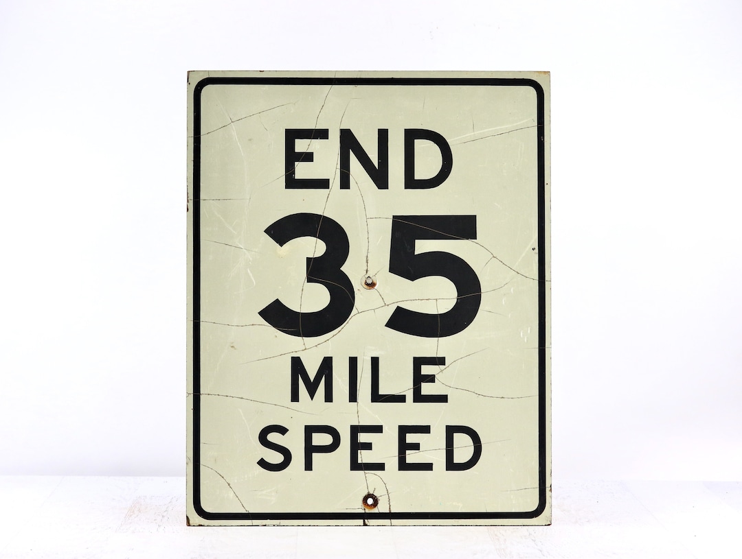 Vintage Speed Limit Sign, Vintage Industrial, Kids Room Decor, Vintage ...
