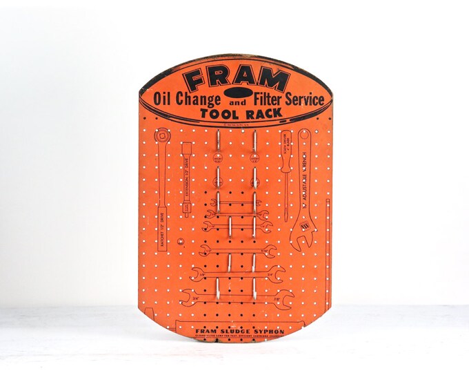 Vintage Fram Oil Change and Filter Service Tool Rack Sign Gas - Etsy