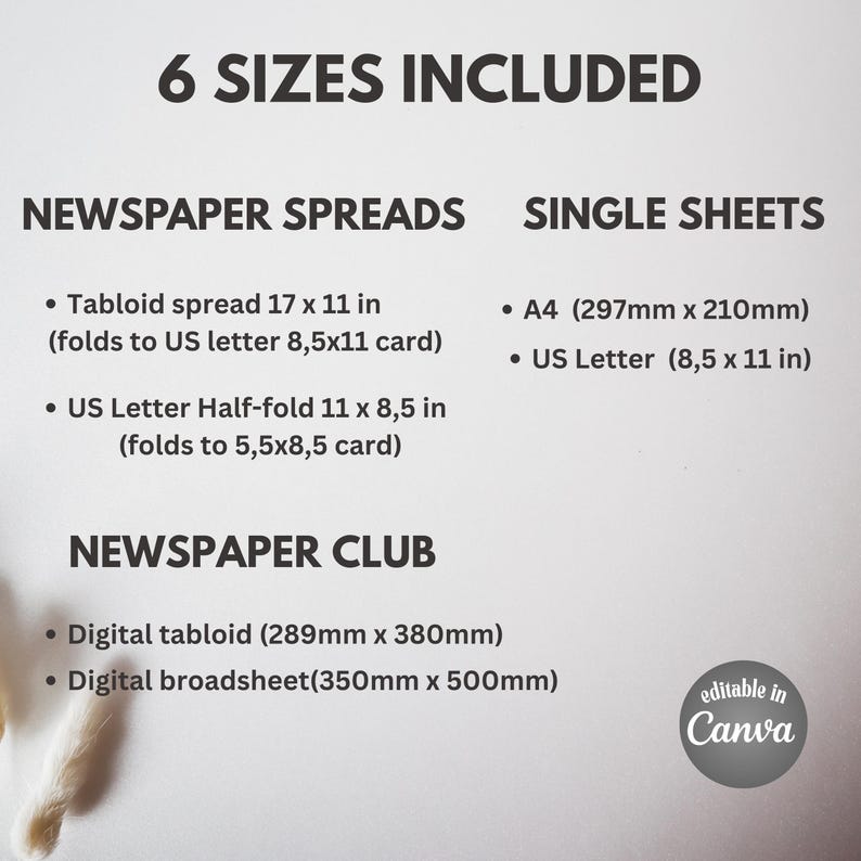 Wedding Newspaper Template: DIY Printable Program, Modern Classic ...