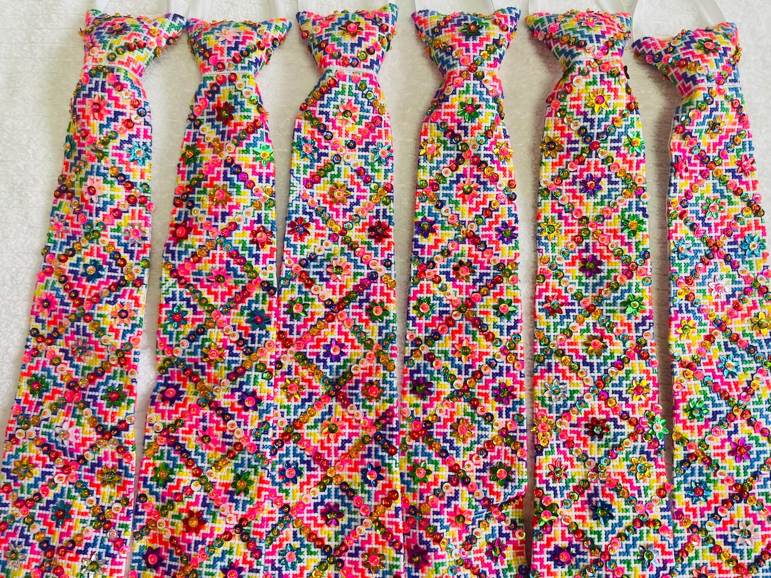 Hmong Tie - Rainbow PNTL Cogci Ties - Etsy