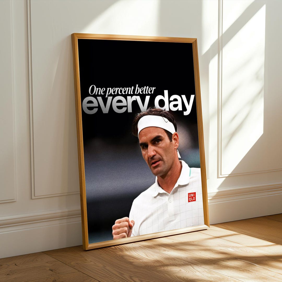 Motivational Roger Federer Tennis Poster - Etsy