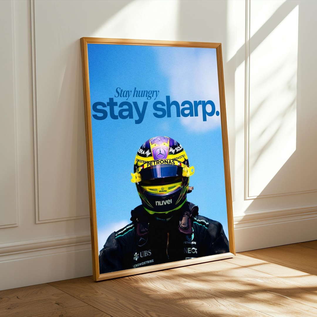 Lewis Hamilton Mercedes F1 Poster - Etsy