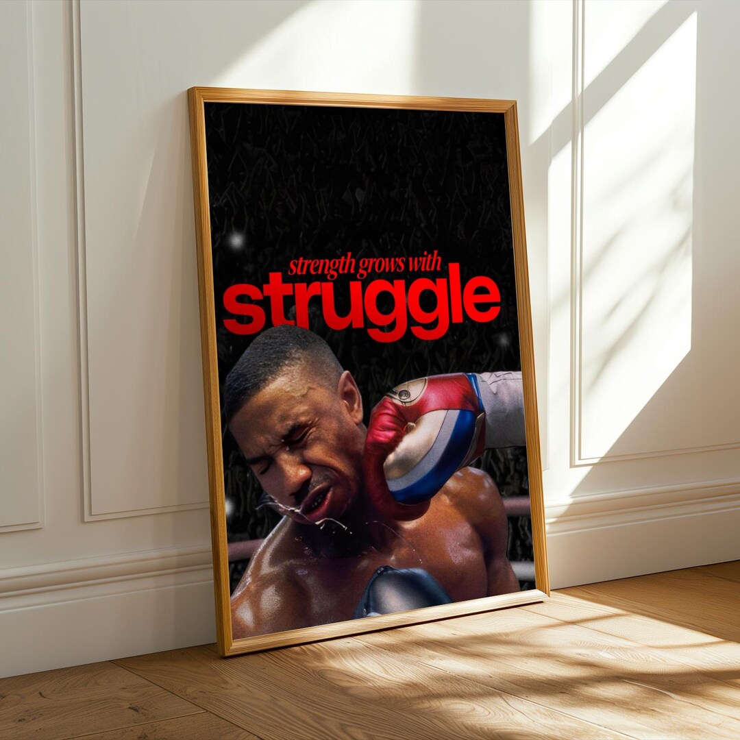 Motivational Sports Poster With Boxer Punch Portrait Photography ...