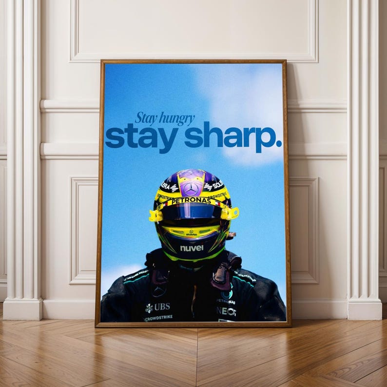 Lewis Hamilton Mercedes F1 Poster - Etsy