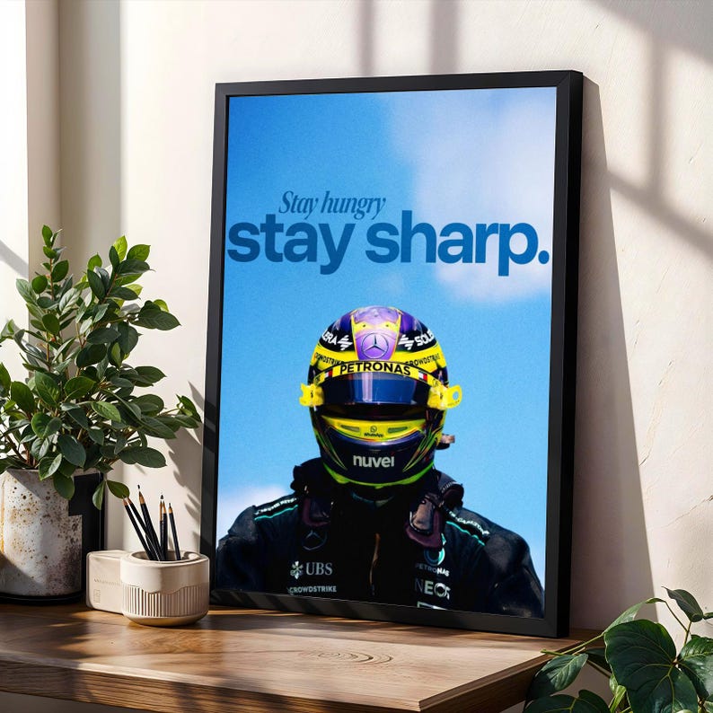 Lewis Hamilton Mercedes F1 Poster - Etsy