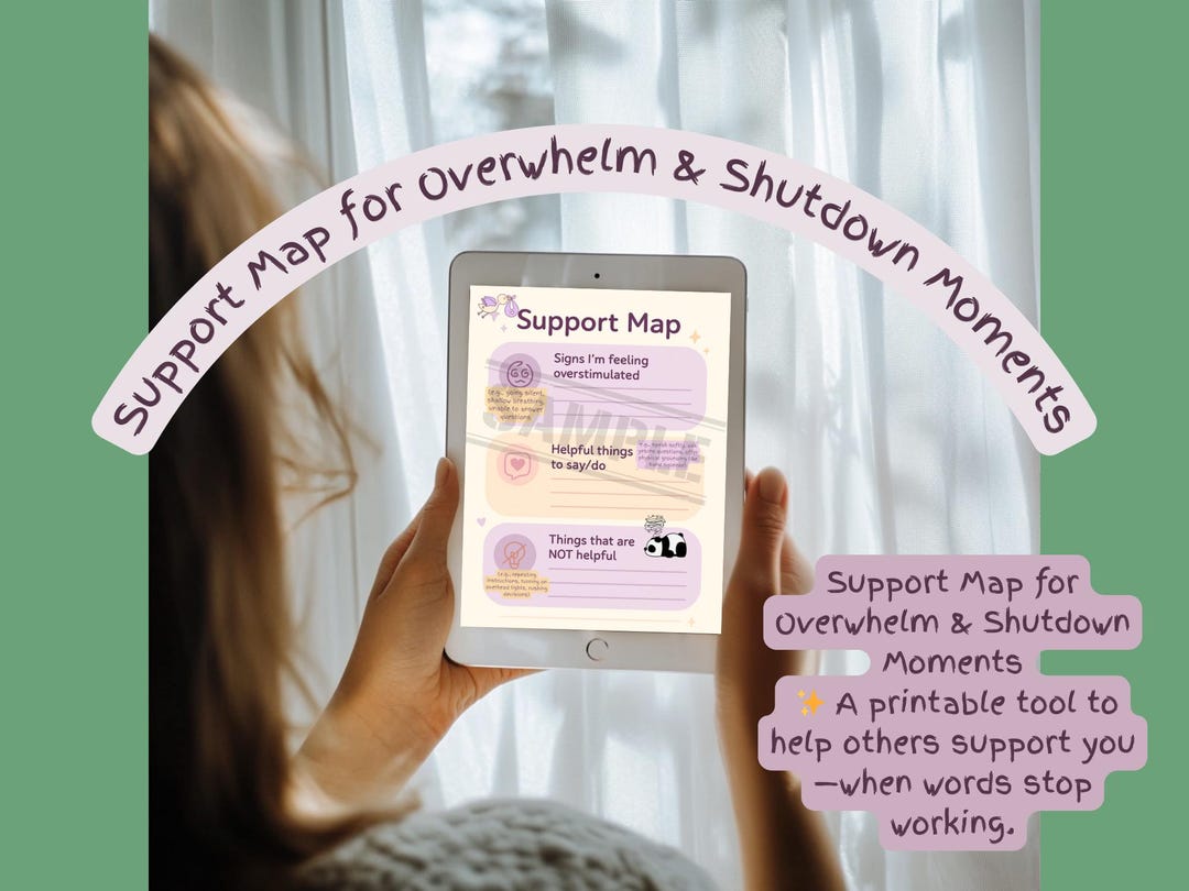Overstimulation & Shutdown Support Map | Printable Birth Communication ...